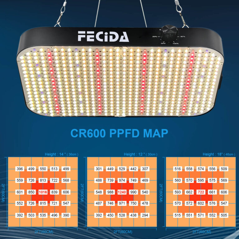 CR600 130W (2×2 ft, 1000W Equivalent) LED Grow Light – FECiDA Grow Light